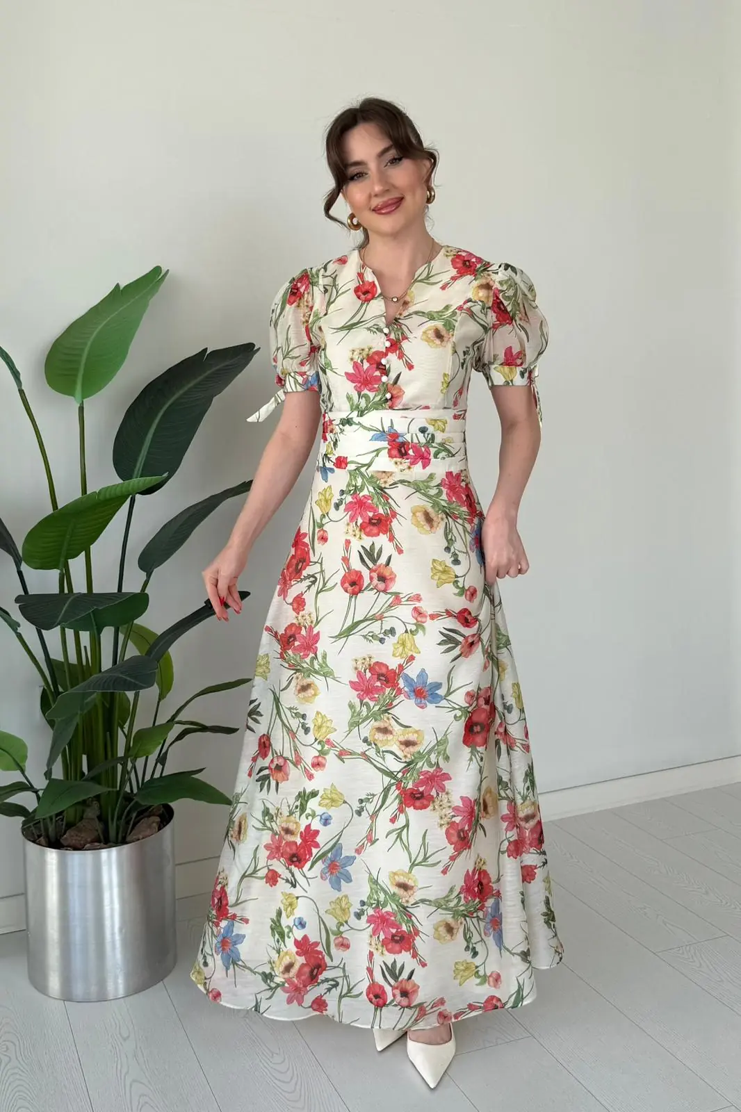 Floral Maksi Elbise