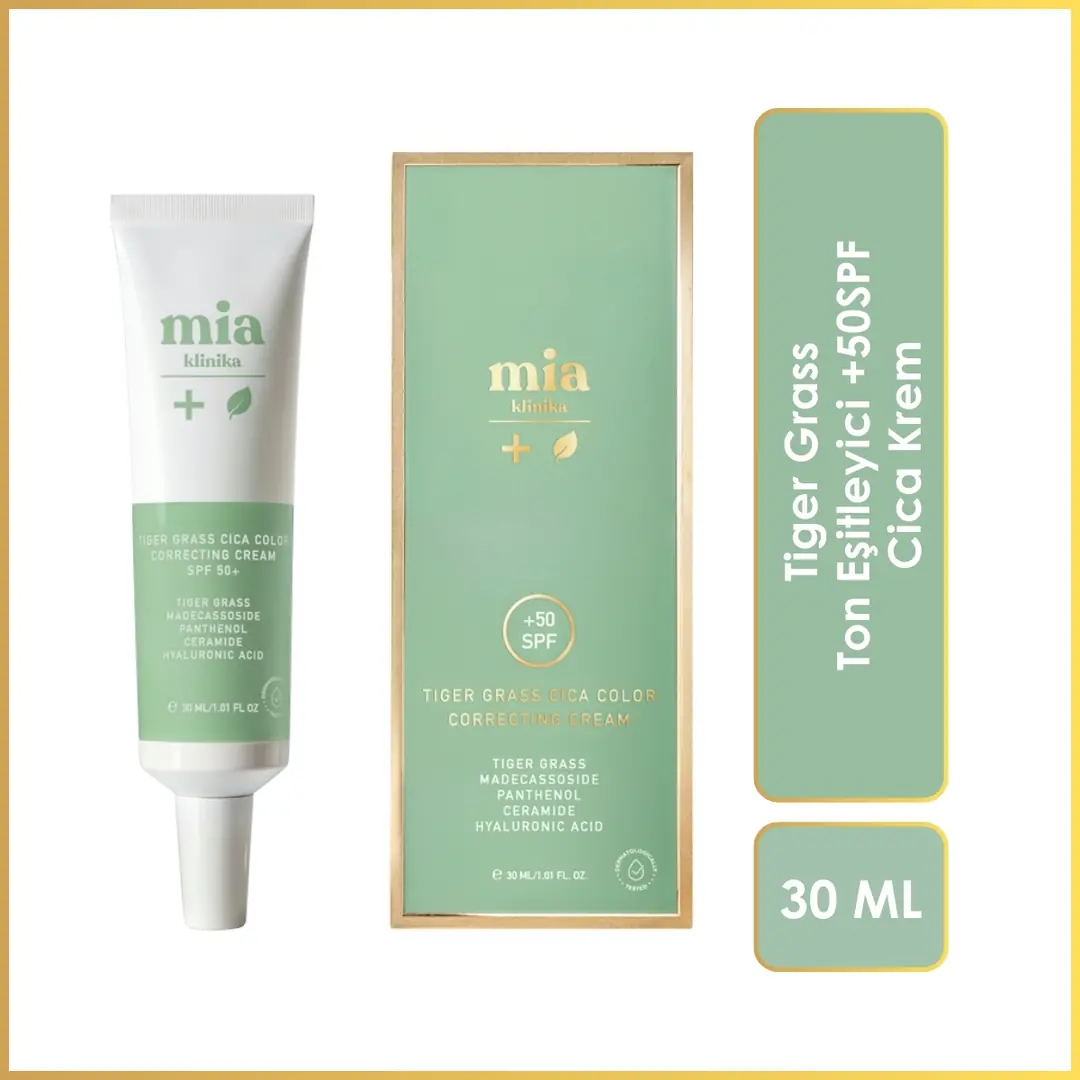 Mia Klinika Tiger Grass Ton Eşitletyici 50 SPF+ Cica Krem 30 ML