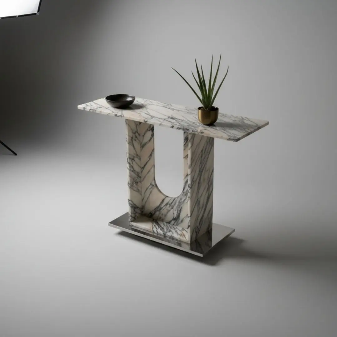 Calacatta viola console table