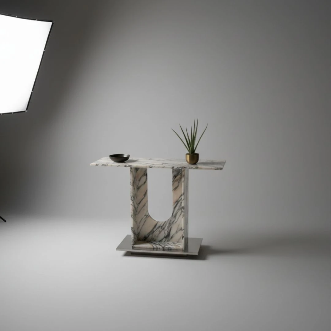 Calacatta viola console table