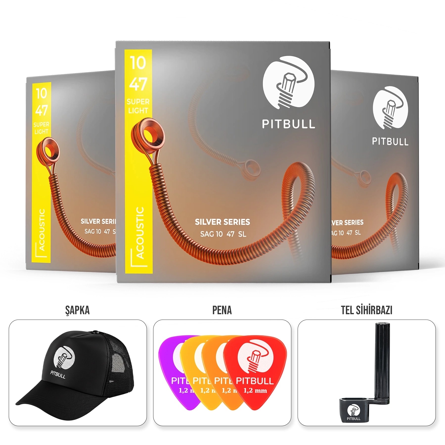 Pitbull Strings Gitar Askı Kilidi Strap Blocks 4'lü Paket