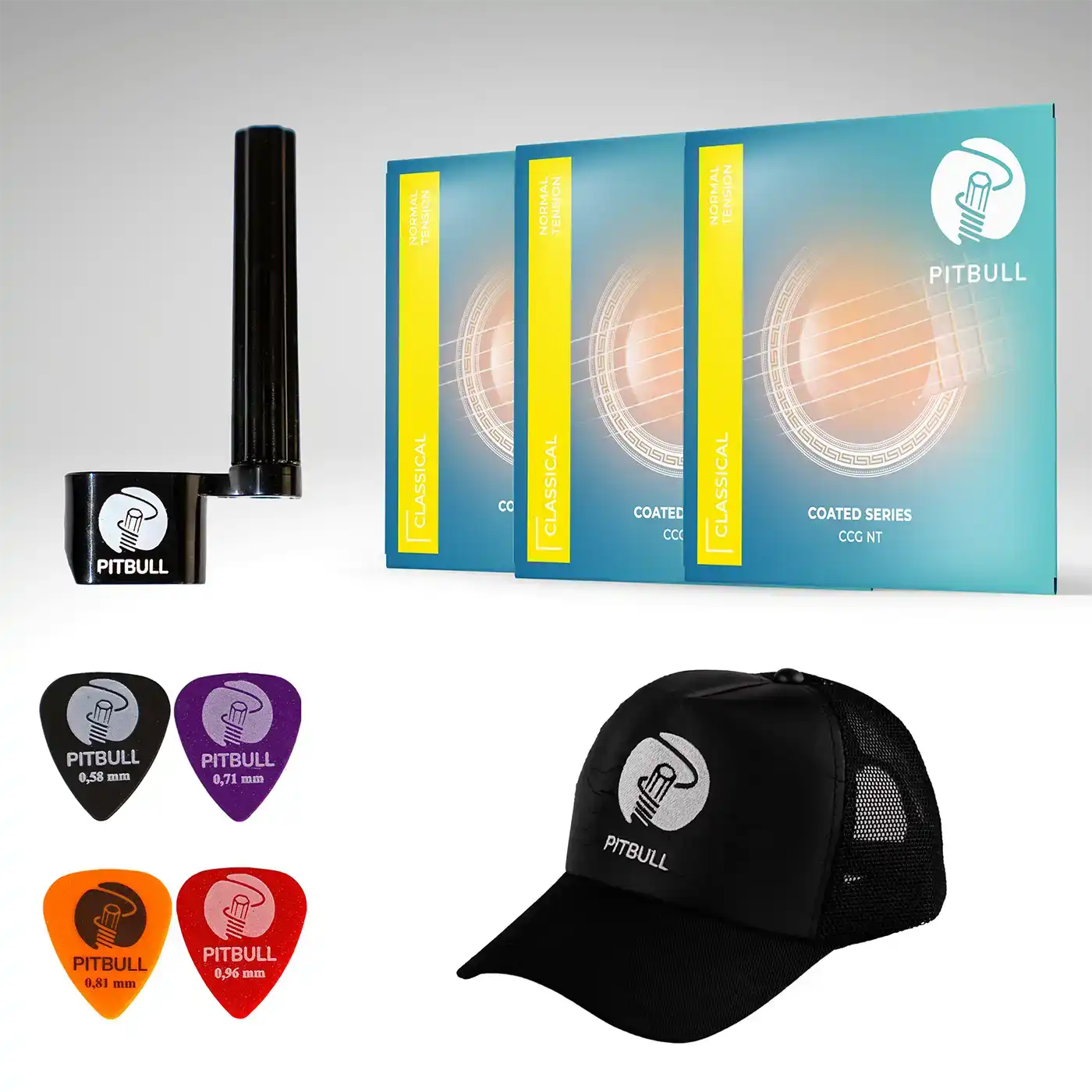 Pitbull Strings Coated Seri Klasik Gitar Teli 3'lü Set