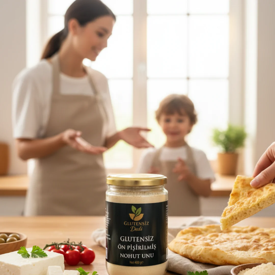 Glutensiz Ön Pişirilmiş Nohut Unu 400 Gr