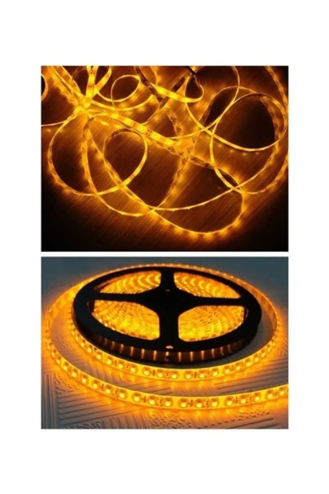 CATA CT-44855 Metre 12 Volt 10 Çipli Iç Mekan Amber Işık Şerit Led