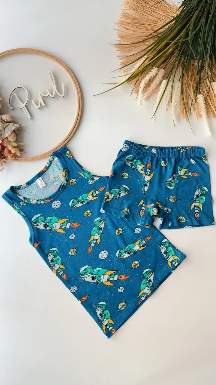 Roket Dino Mavi Atlet Boxer Takım