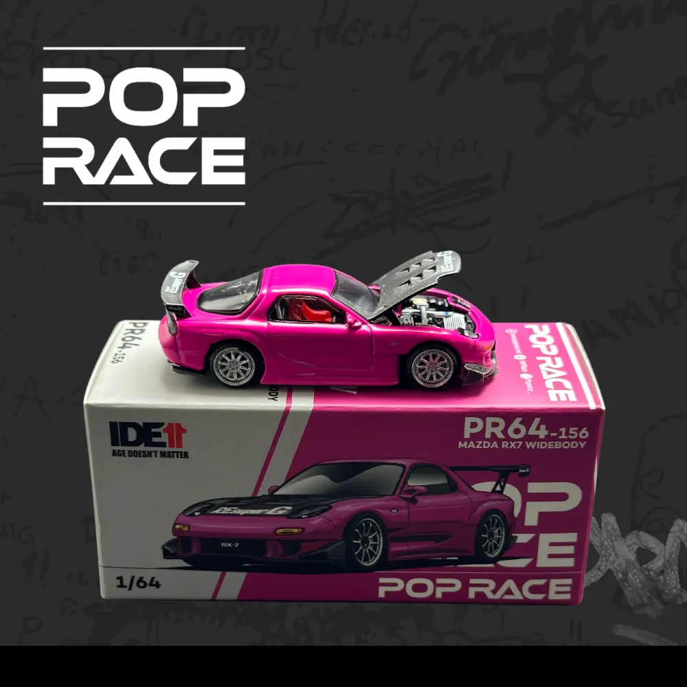 Pop Race Mazda RX7 Widebody Pink PR64-156-Matdiecast
