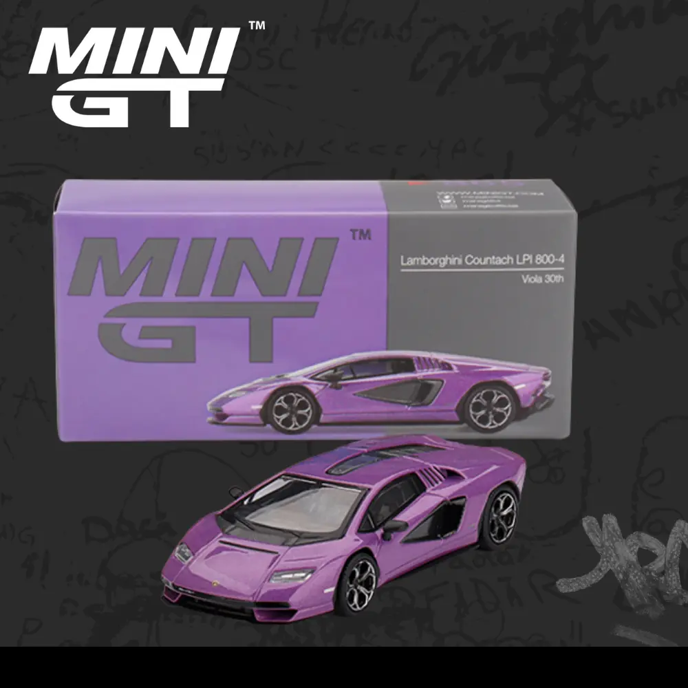 Mini GT 865 Lamborghini Countach LPI 800-4 Viola 30th -Matdiecast