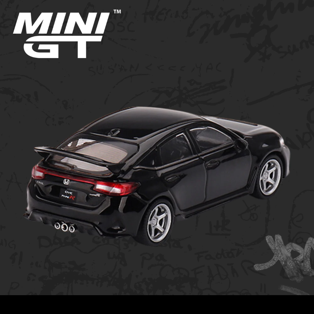 Mini Gt 585 Honda Civic Type R Crystal Black Pearl 2023 W/ Advan GT Wheel
