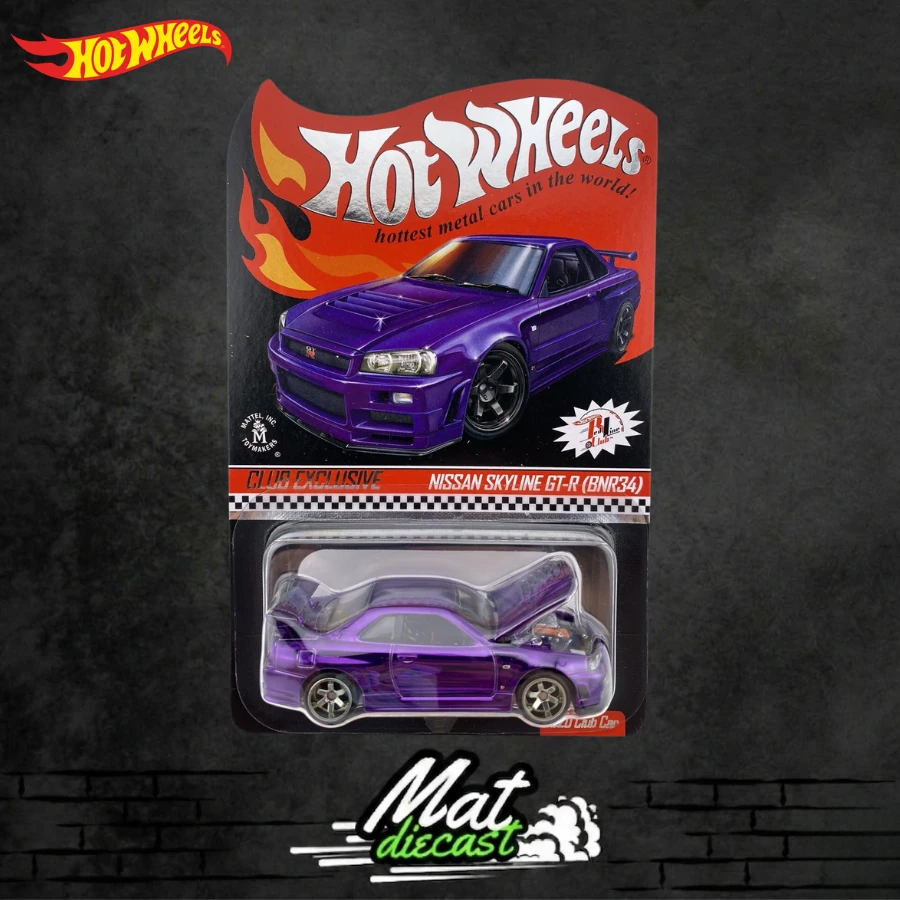 Hot Wheels RLC Nissan Skyline GT-R (R34) Spectraflame Purple