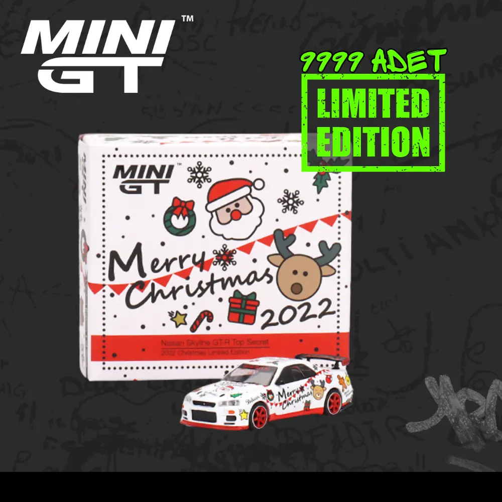 Mini Gt 387 Nissan Skyline GT-R (R34) Top Secret 2022 Christmas Limited ...