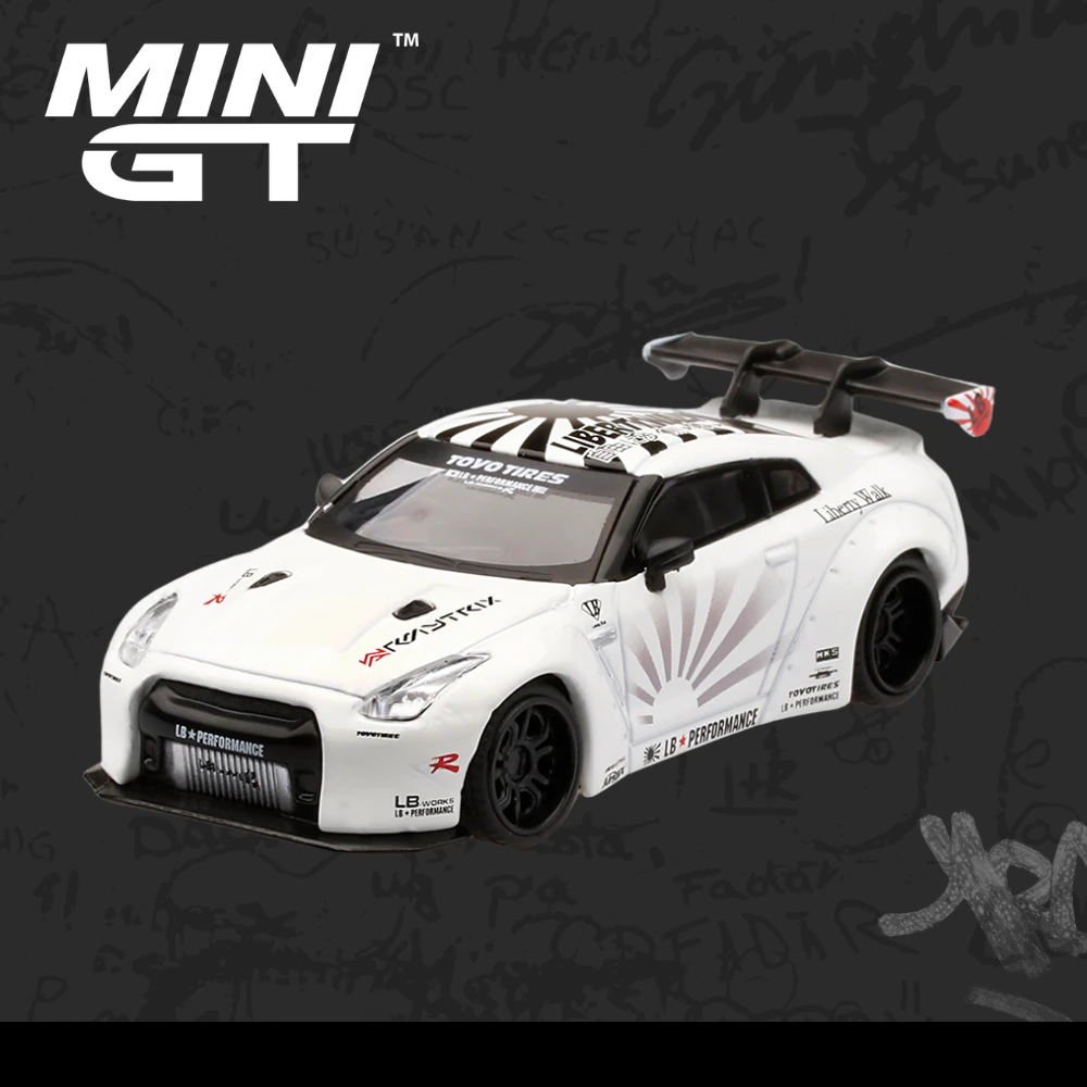 Mini GT 64 LB WORKS Nissan GT-R (R35) White Type 1 , Rear Wing ver 1+2 ...