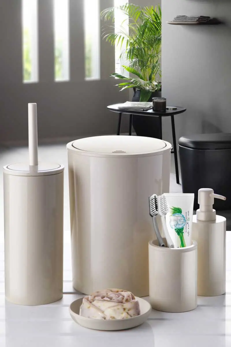 Primanova Flores 5'li Banyo Seti Bej