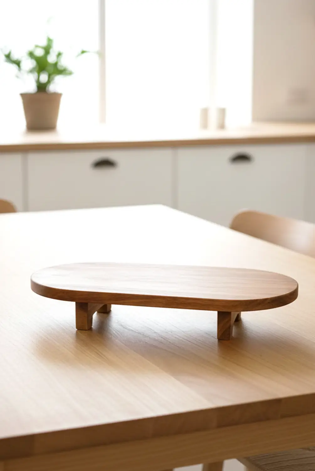 Fean Akasya Ayaklı Oval Kesme Tahtası 40cm