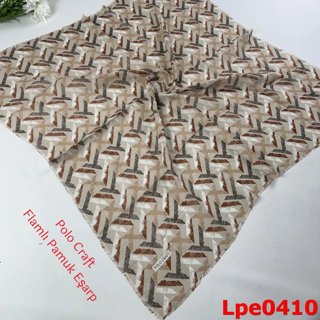 O-022 Polo Craft Flamlı Pamuk Eşarp