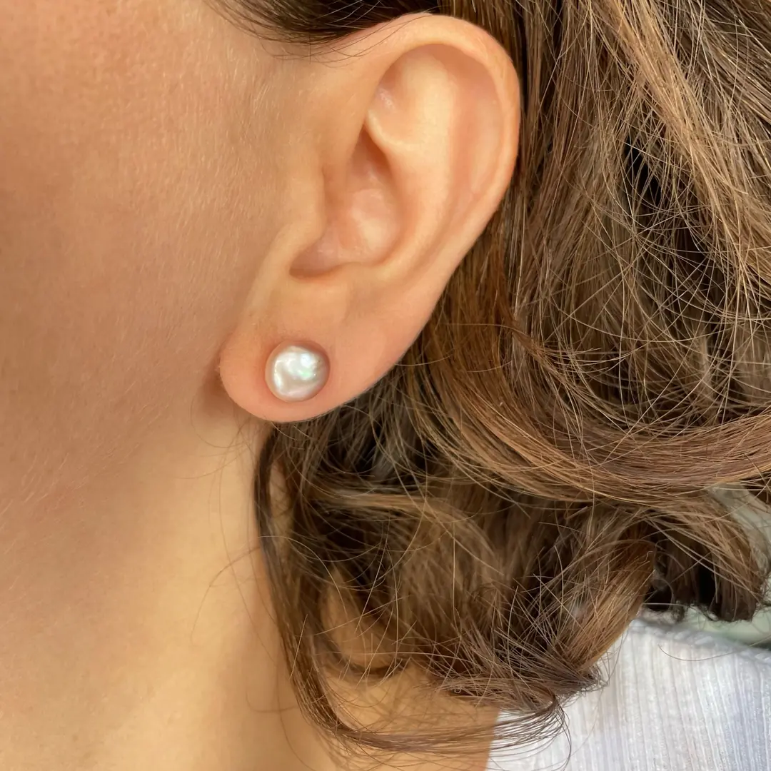 Pembe Top Tek İnci Küpe | Kişiye Özel Takılar | Bonjouk Takı & Tasarım