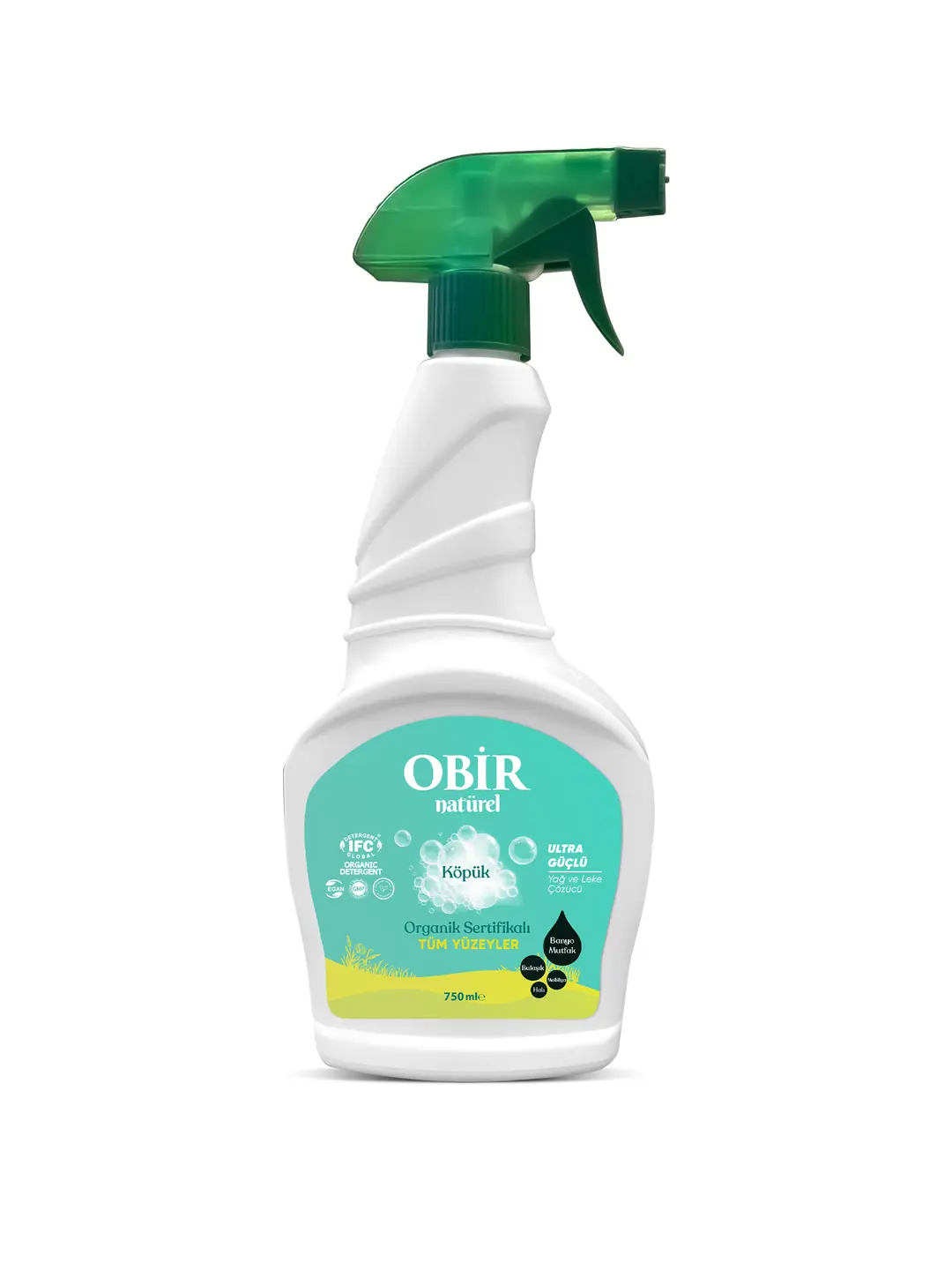 OBİR NATÜREL KÖPÜK 750 ML (AĞIR YAĞ LEKE TEMİZLEYİCİ)