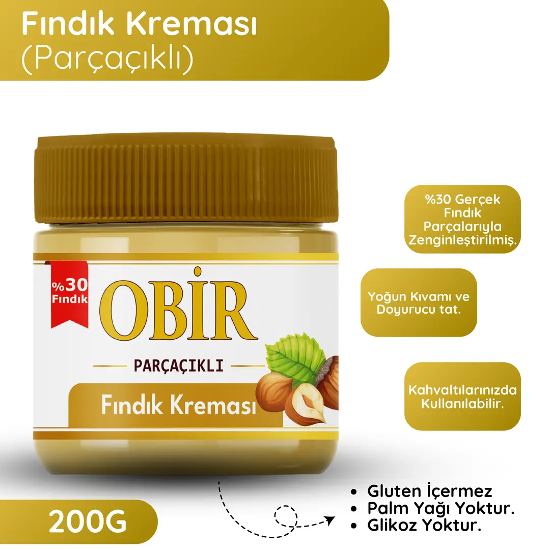 Obir Parçacıklı Fındık Kreması (Kıtır kıtır fındık parçalarıyla enfes ...