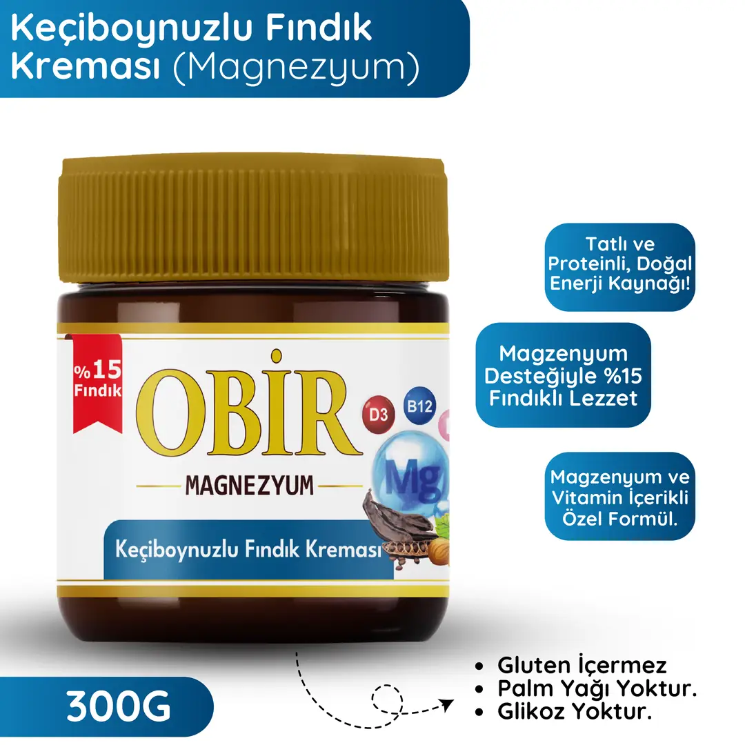 Obir Keçiboynuzlu Fındık Kreması (Magnezyum Kaynağı)