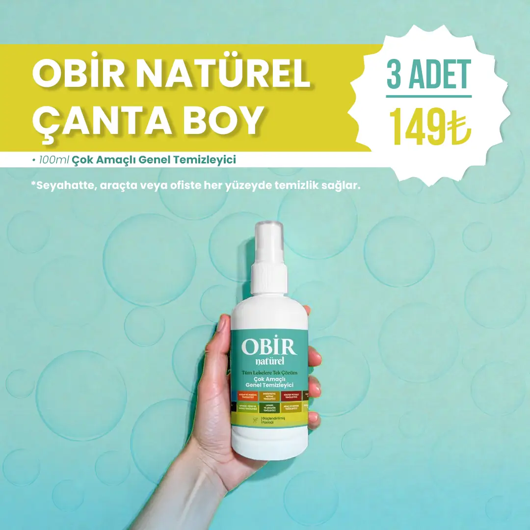 Obir Naturel Çanta Boy Çok Amaçlı Genel Temizleyici (3 × 100 ml) – 149 TL