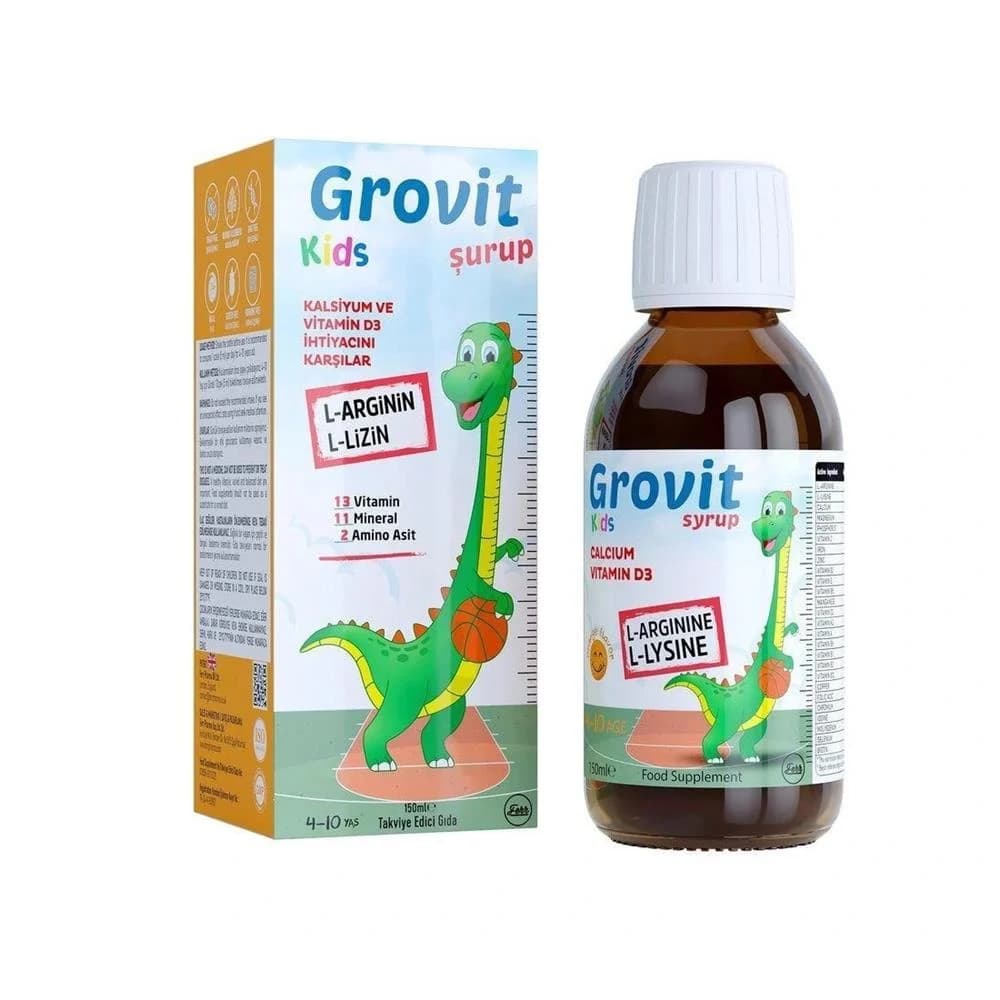 GROVIT Kids Çocuklar için Şurup 150 ml Satın Al ⭐ Fiyat, Yorum ...