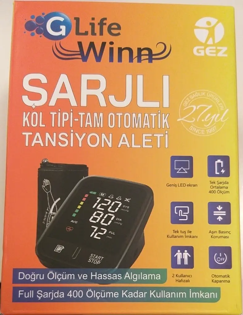 G-LIFE Winn Şarjlı Kol Tipi Tam Otomatik Tansiyon Aleti YK-BPA3 Satın Al ⭐ Fiyat, Yorum ...