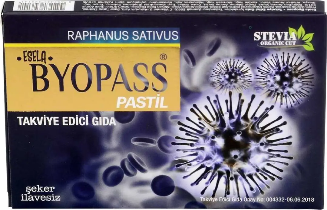 STEVIA Esela Byopass Pastil Takviye Edici Gıda 12 Adet – Şekersiz Boğaz ...