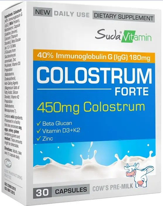 SUDA COLLAGEN Colostrum Forte 450 mg Takviye Edici Gıda 30 Kapsül Satın ...