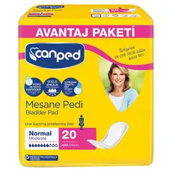 CANPED Tekstil Yüzeyli Mesane Pedi Normal Avantajlı Paket Medium 20 Adet Satın Al ⭐ Fiyat, Yorum ...