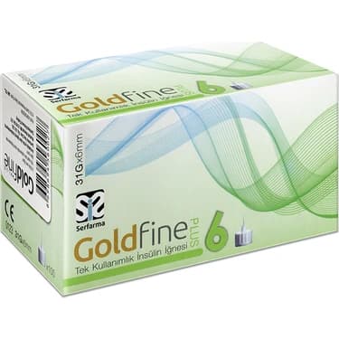GOLDFINE Plus İnsülin İğne Ucu 6 mm 31G 100 Adet Satın Al ⭐ Fiyat ...