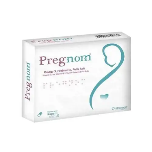 ORTHOGEN Pregnom Omega 3 + Probiyotik + Folik Asit İçeren Takviye Edici ...