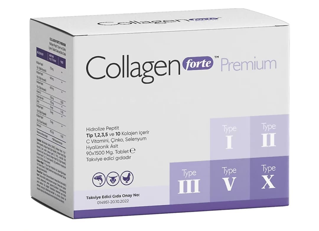 Collagen Forte Platinum 5 Tip Kolajen Takviye Edici Gıda 90 Tablet ...
