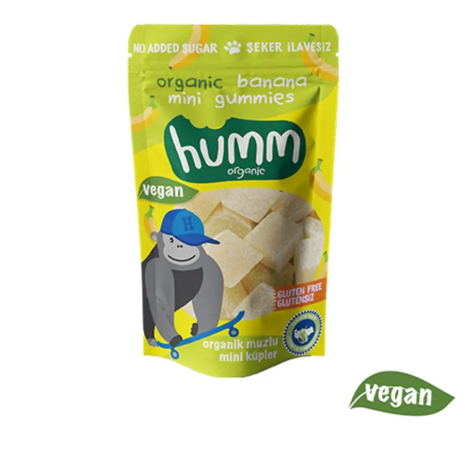 Humm Organik Glutensiz Vegan Muzlu Mini Küpler (30g) - Biokent Bebek