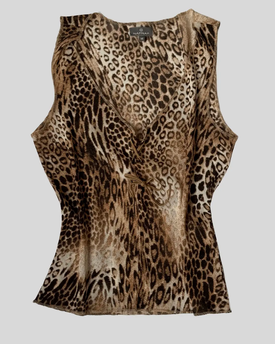 Leopard Print Transparent Top - Clossue