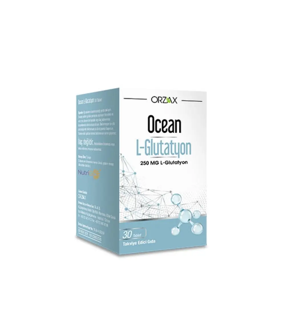 Orzax Ocean L-Glutathione 250 mg 30 Tablet Takviye Edici Gıda