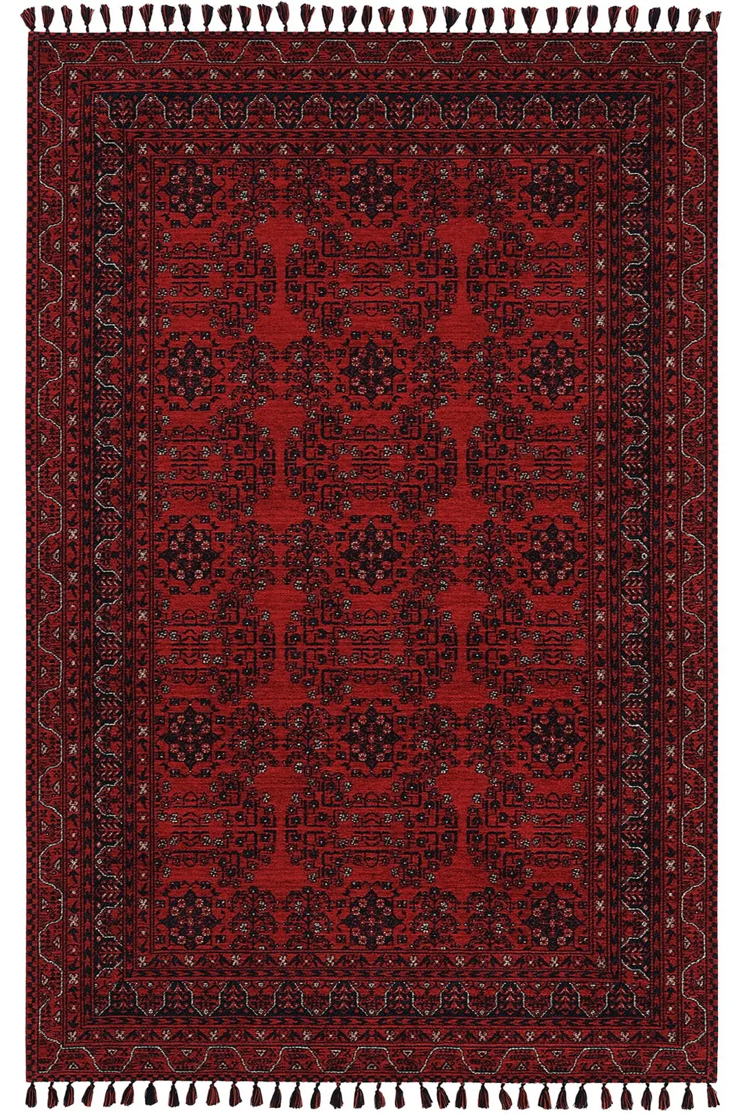 EMİRGAN HALI TÜRKMEN SERİSİ TR 02 KIRMIZI - KAYMAZ TABANLI YIKANABİLİR ...