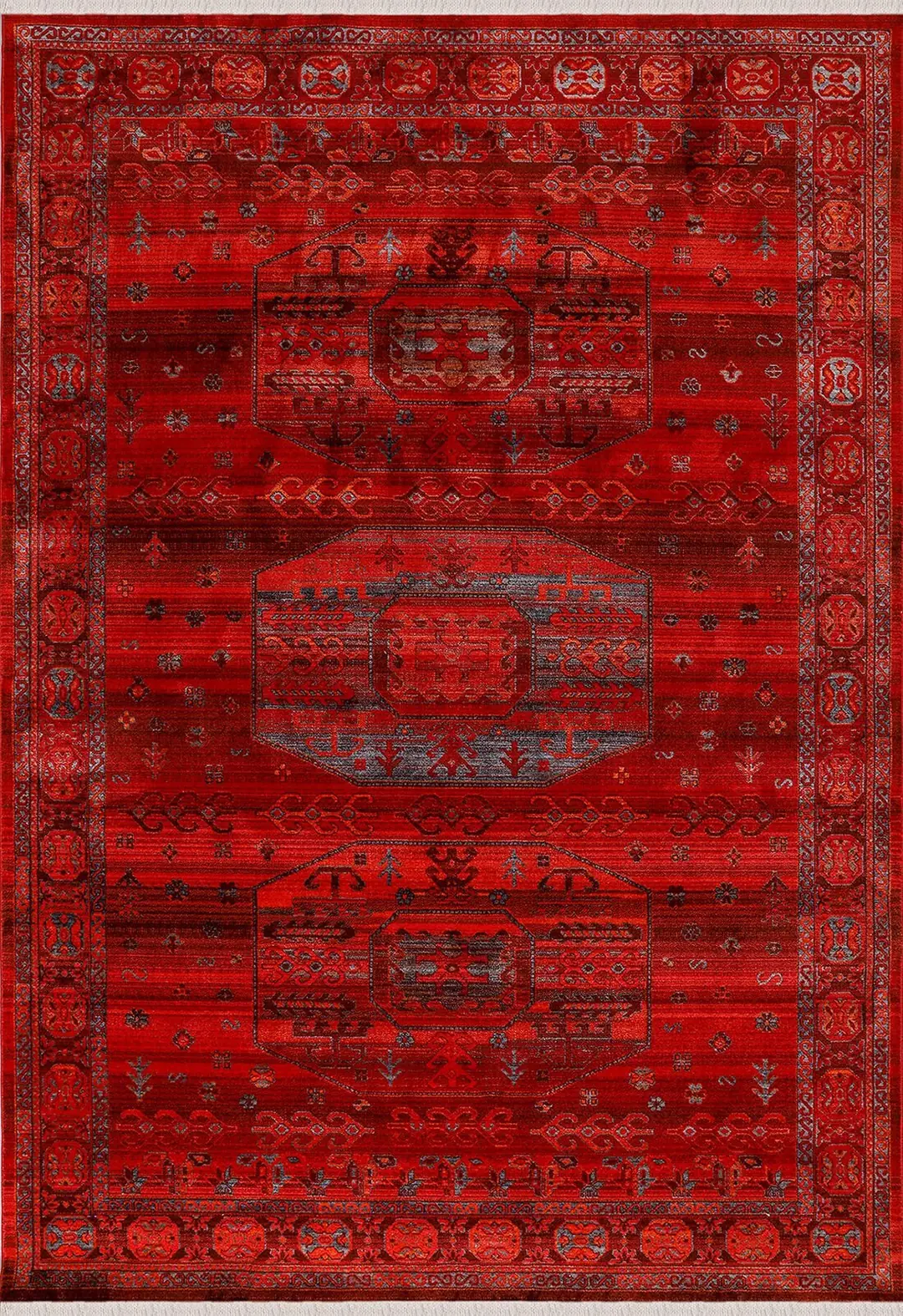EMİRGAN HALI RUSTİK SERİSİ RS 01 KIRMIZI - VİNTAGE ETNİK VE ESKİTME ...