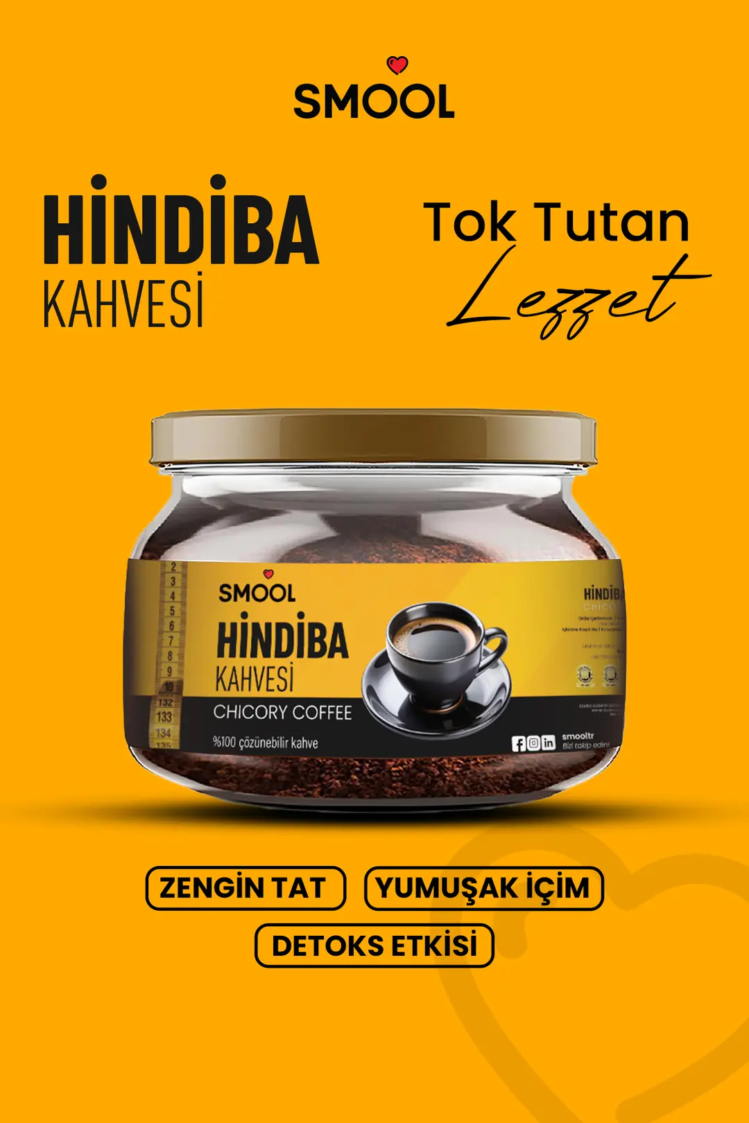 Hindiba Kahvesi Detox Kahve 1 Aylık 60 Kullanim Net 150gr Kilo Vermeye ödem Atmaya Yardımcı