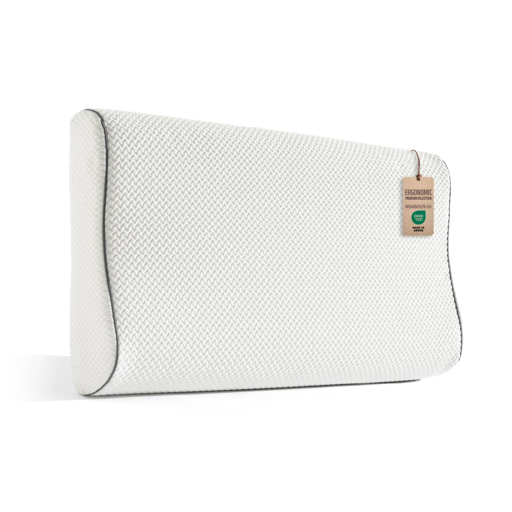 Viscotex Ergonomic Premium Neck Support Pillow, 60x43x11/9 cm, Dual ...