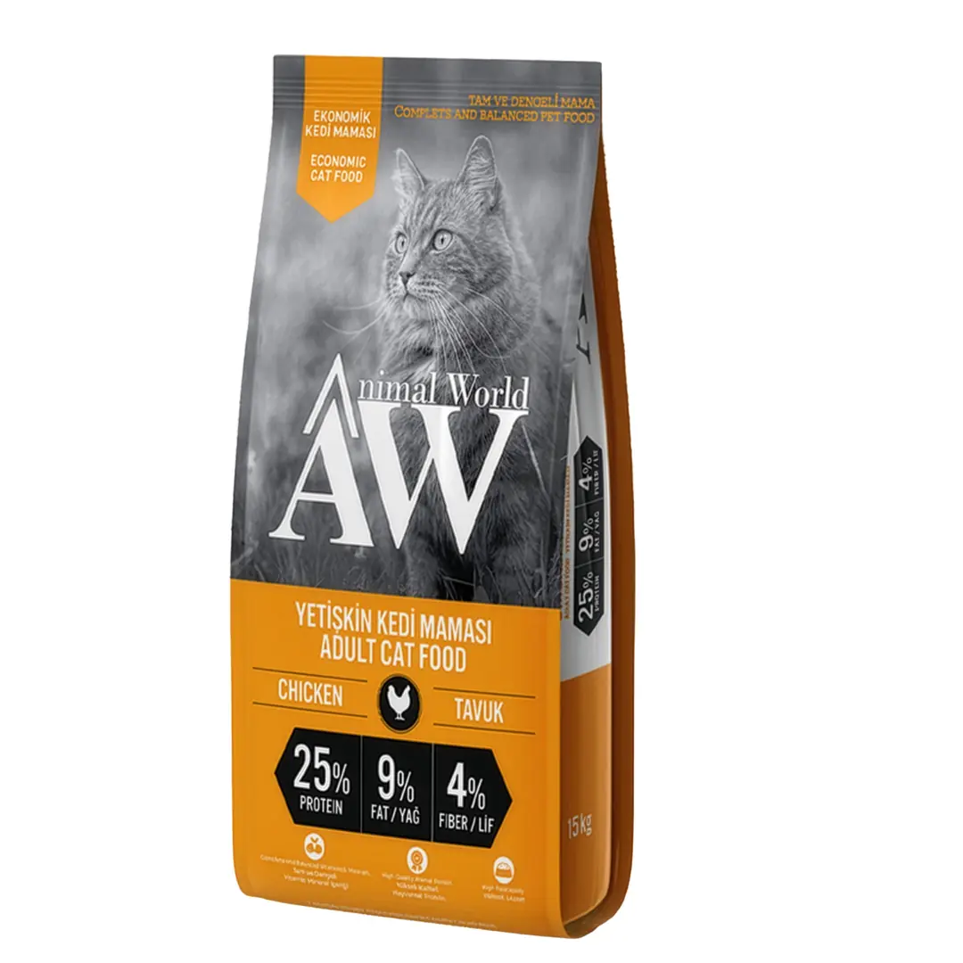 Animal World Eco Yetişkin Tavuklu Kedi maması 15 Kg-Animal World| Hızlı ...