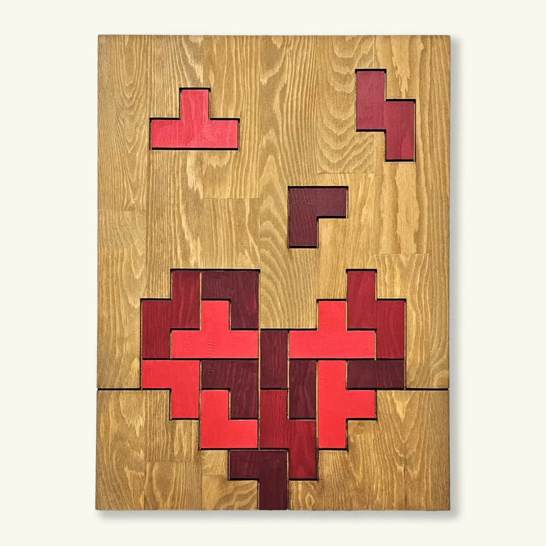 Tetris Heart Wall Art | hangroar