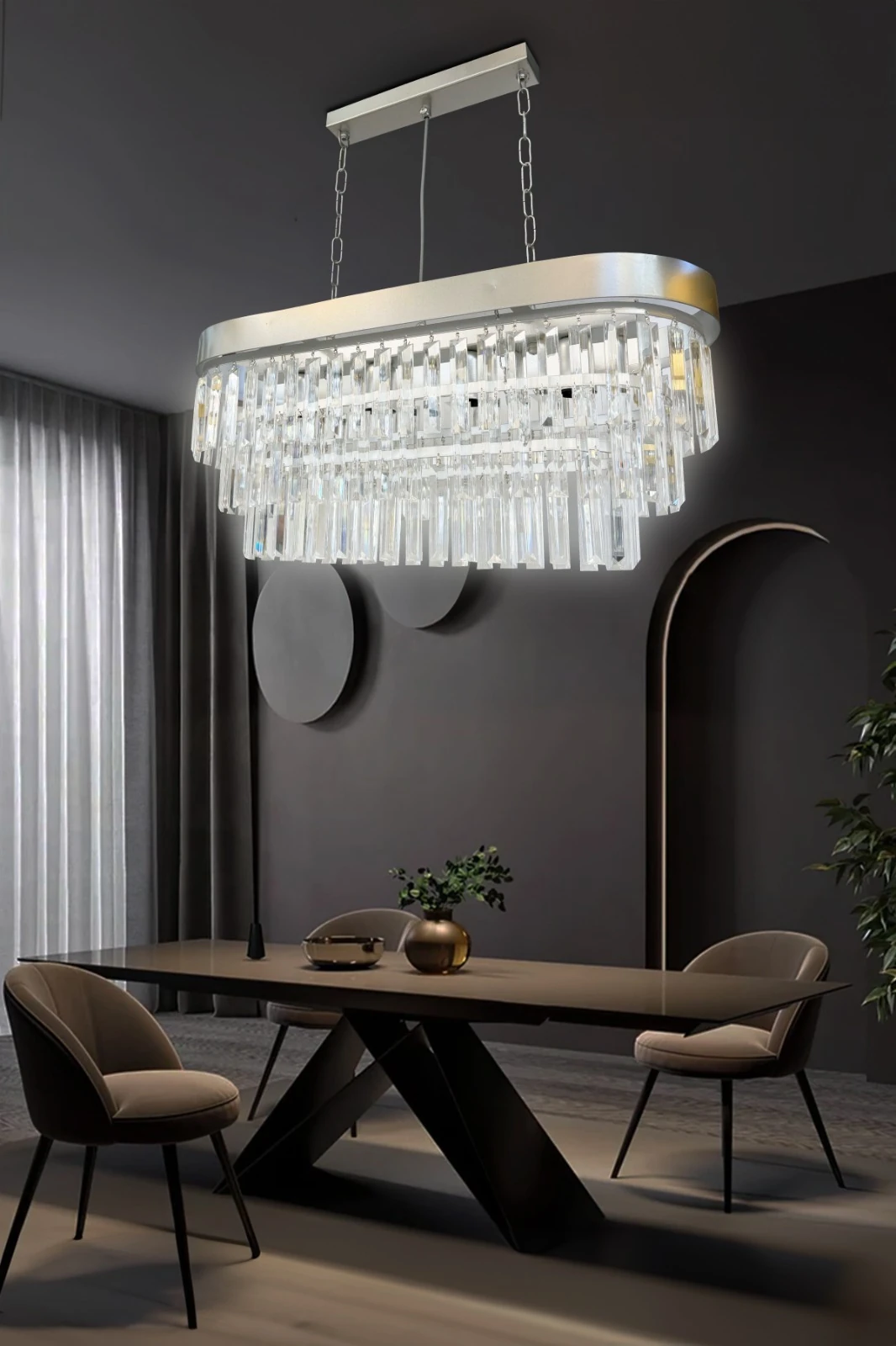 Masaüstü Taşlı Lüx Salon Avize