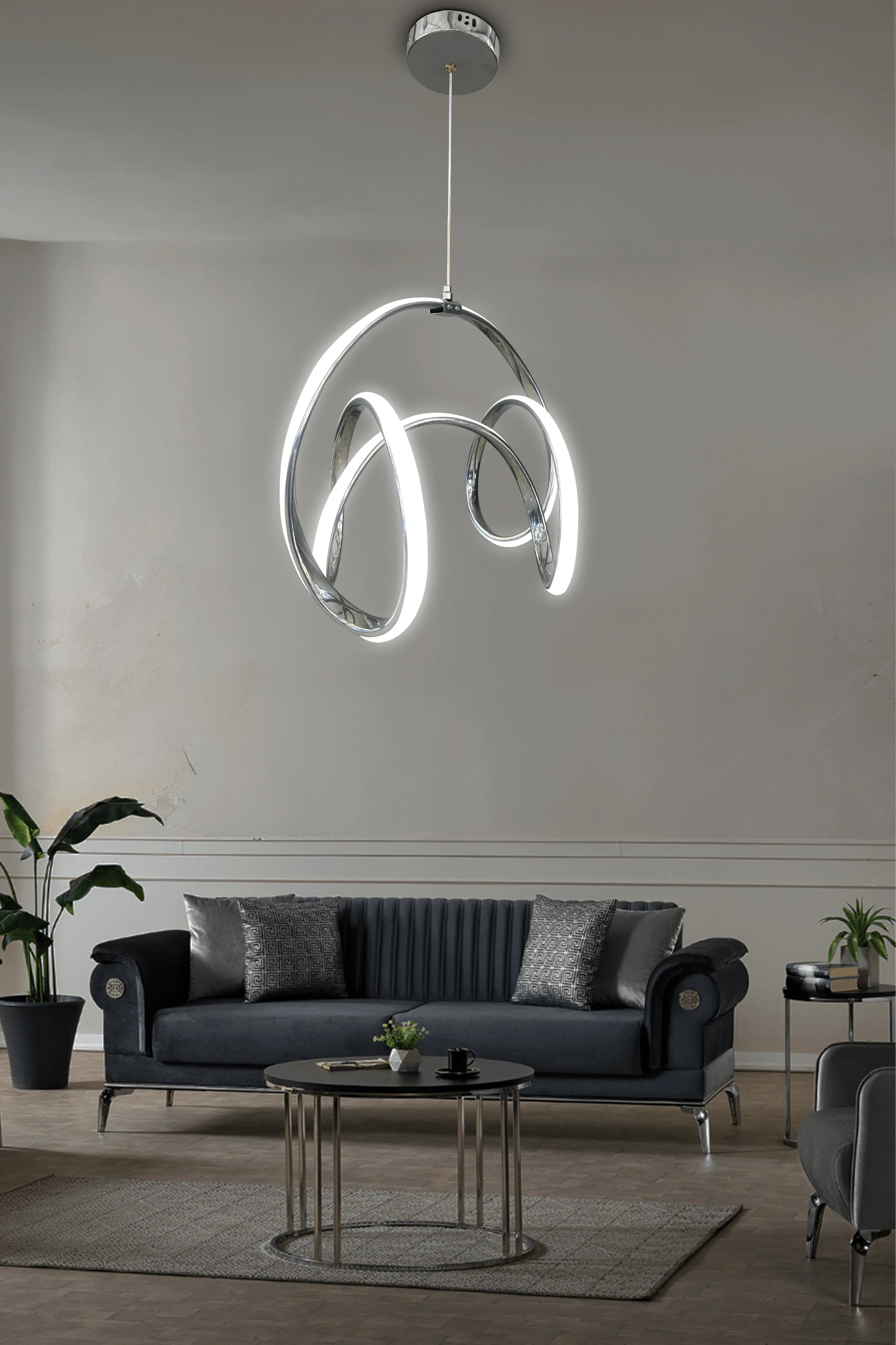 Kuşaklık Modern Sarkıt Led Avize