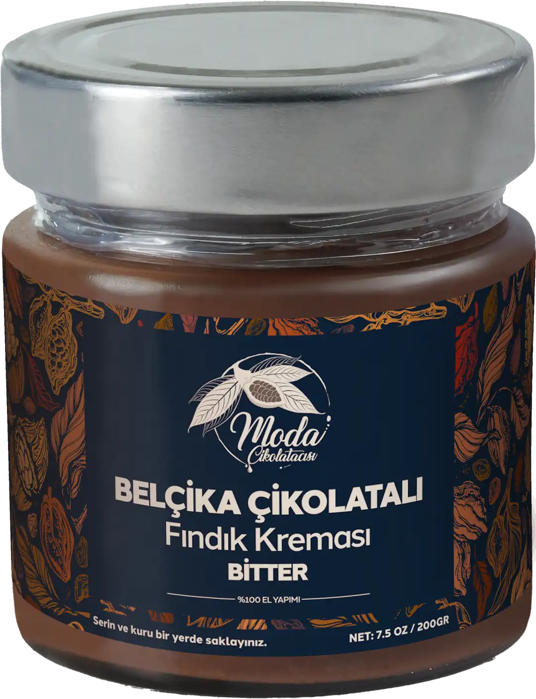 %100 El Yapımı Belçika Bitter Fındık Kreması - 200 GR | Moda