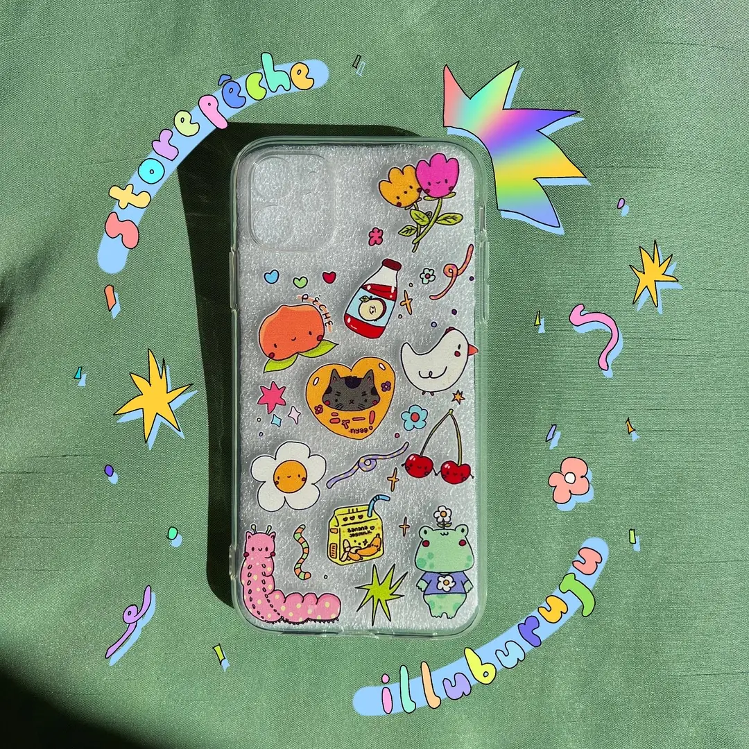 illuburuju x pêche phone case collab