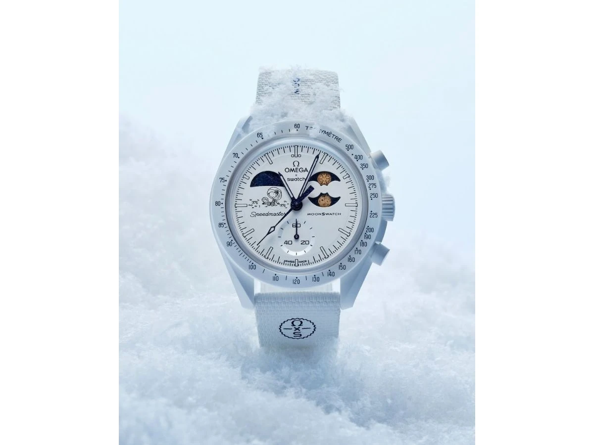 Swatch x Omega Moonphase Cold Moon SO33W701L -SPARKSOLE