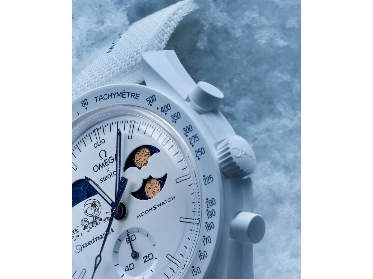 Swatch x Omega Moonphase Cold Moon SO33W701L -SPARKSOLE