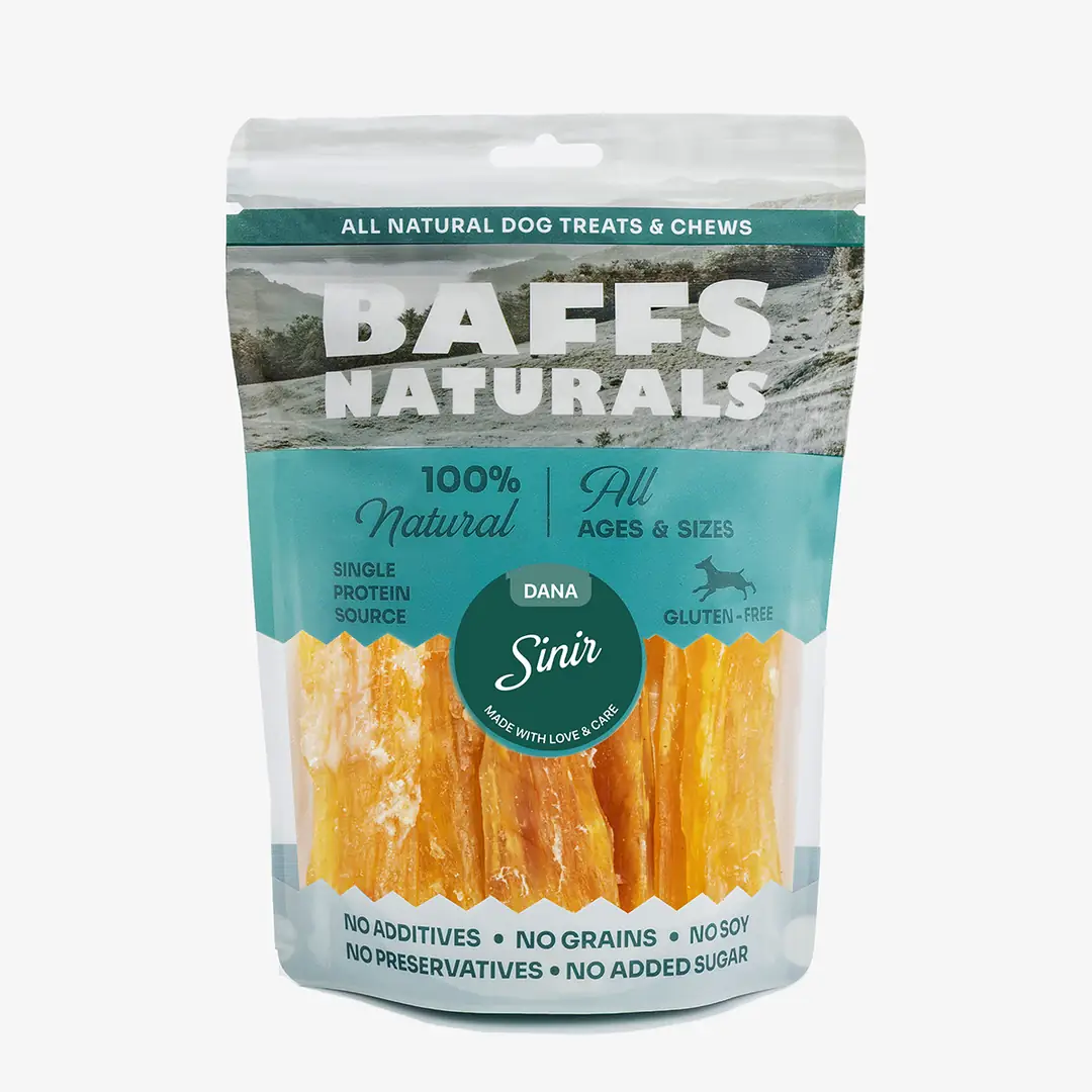 Beef Backstrap Sinew %100 Natural Chewing Dog Treats 100 gr