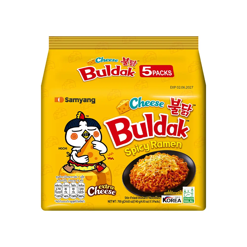 Samyang Buldak Cheese Ramen x5 Paket 130 g – Kore Usulü Acılı Peynirli ...