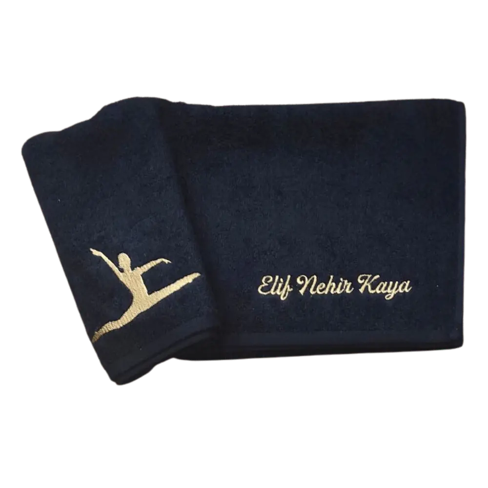 Balerin Deseni İşlemeli Havlu BDIBTH01