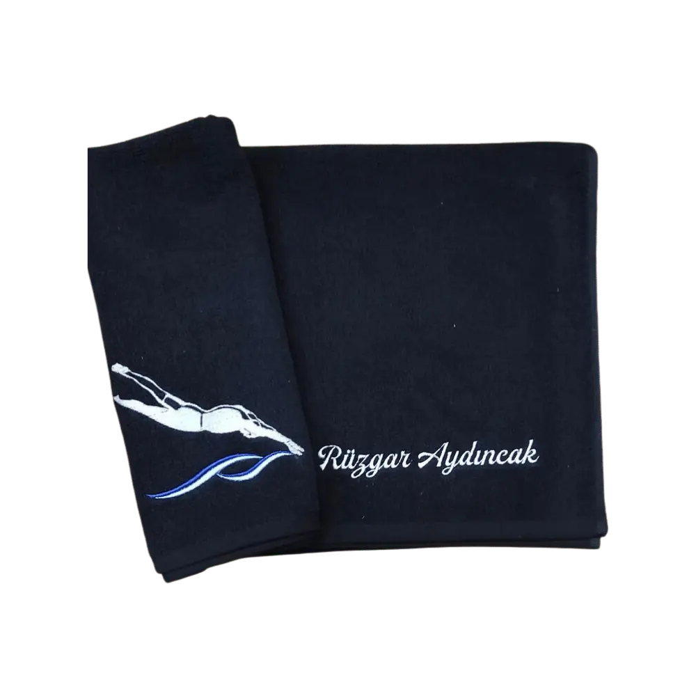 Yüzücü Deseni İşlemeli Havlu YDIYH01